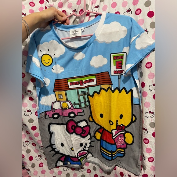 Sanrio | Tops | Japanla Hello Kitty The Simpsons Top | Poshmark